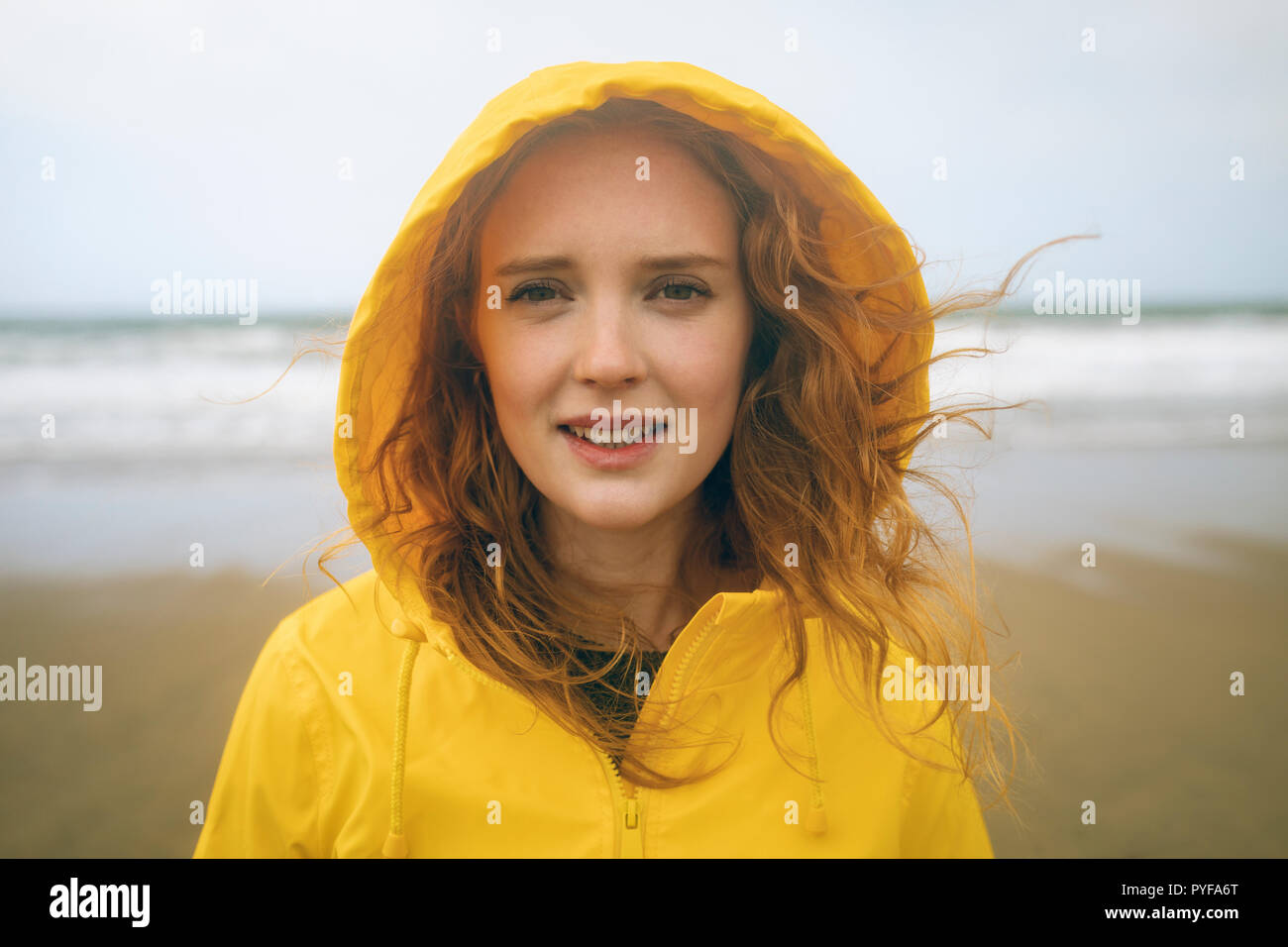 Young cheerful redhead woman hi-res stock photography and images - Alamy