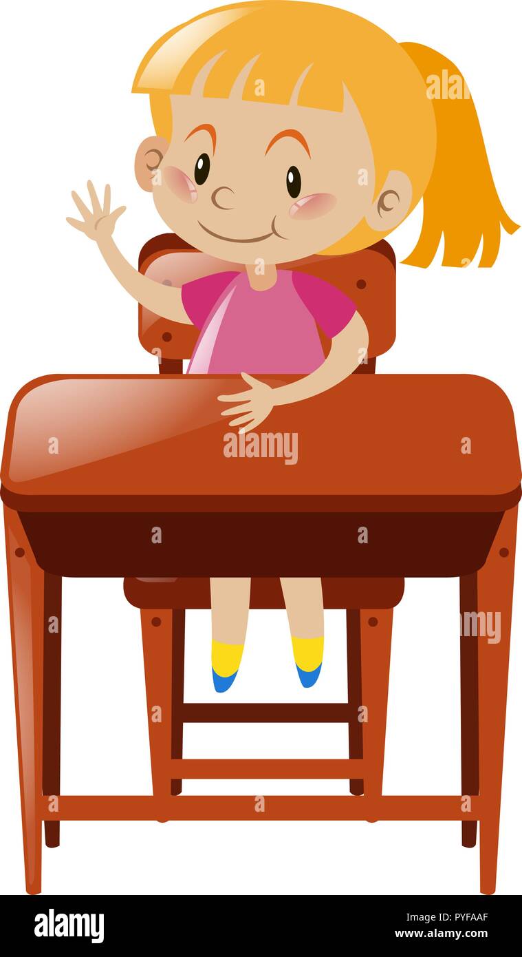 Illustration Student Hand Up Stock Photos & Illustration Student Hand ...