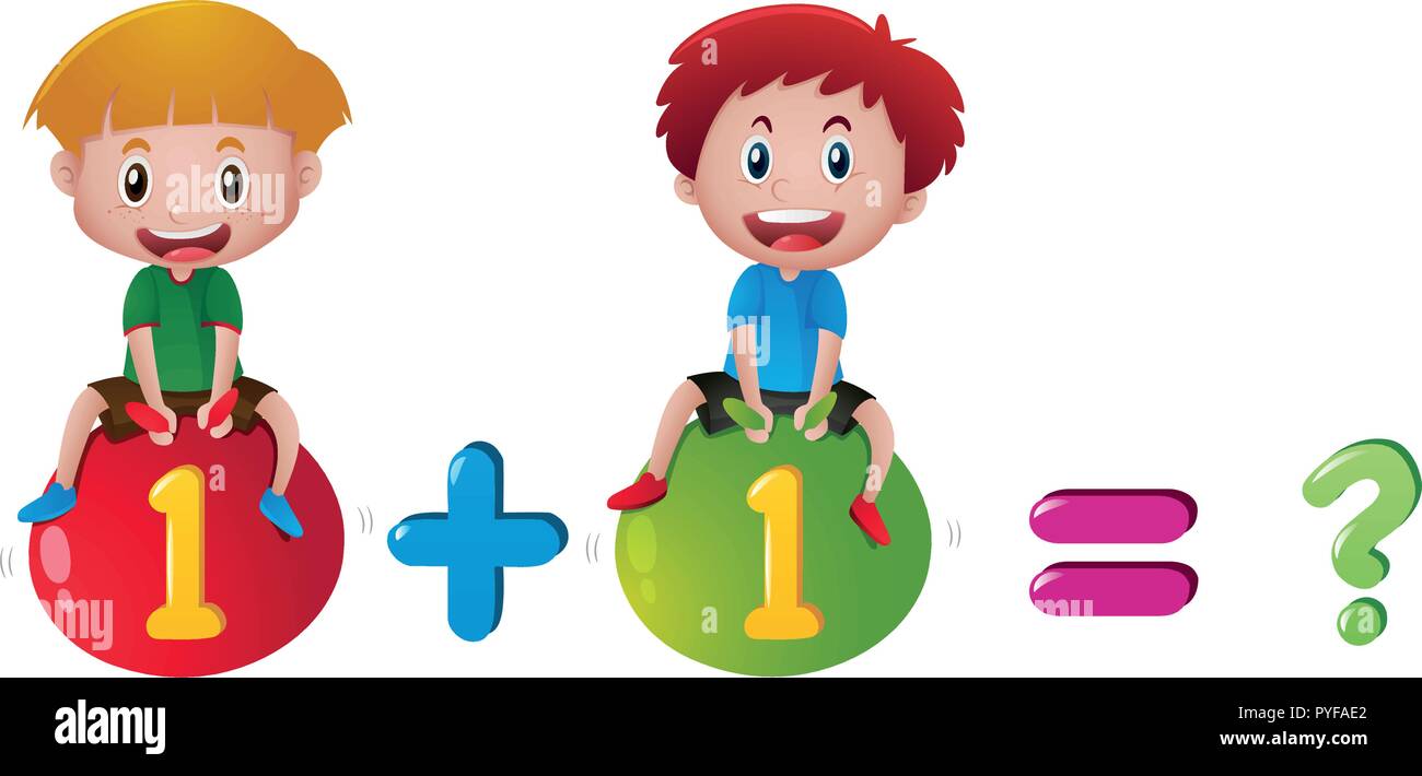 Two boys on the ball with number illustration Stock Vector Image & Art ...