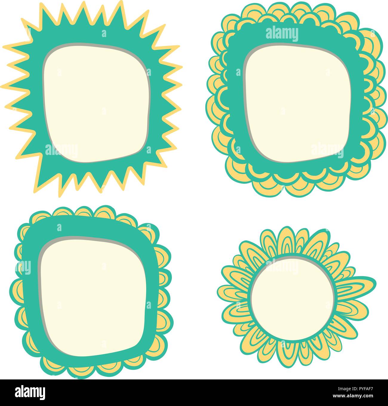 Label design with blue and yellow illustration Stock Vector Image & Art ...