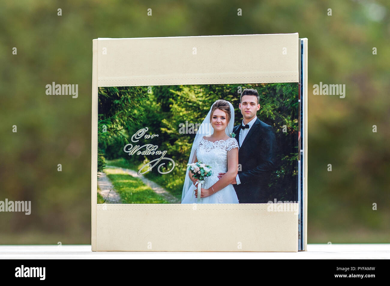 Open pages wedding photo book hi-res stock photography and images - Alamy