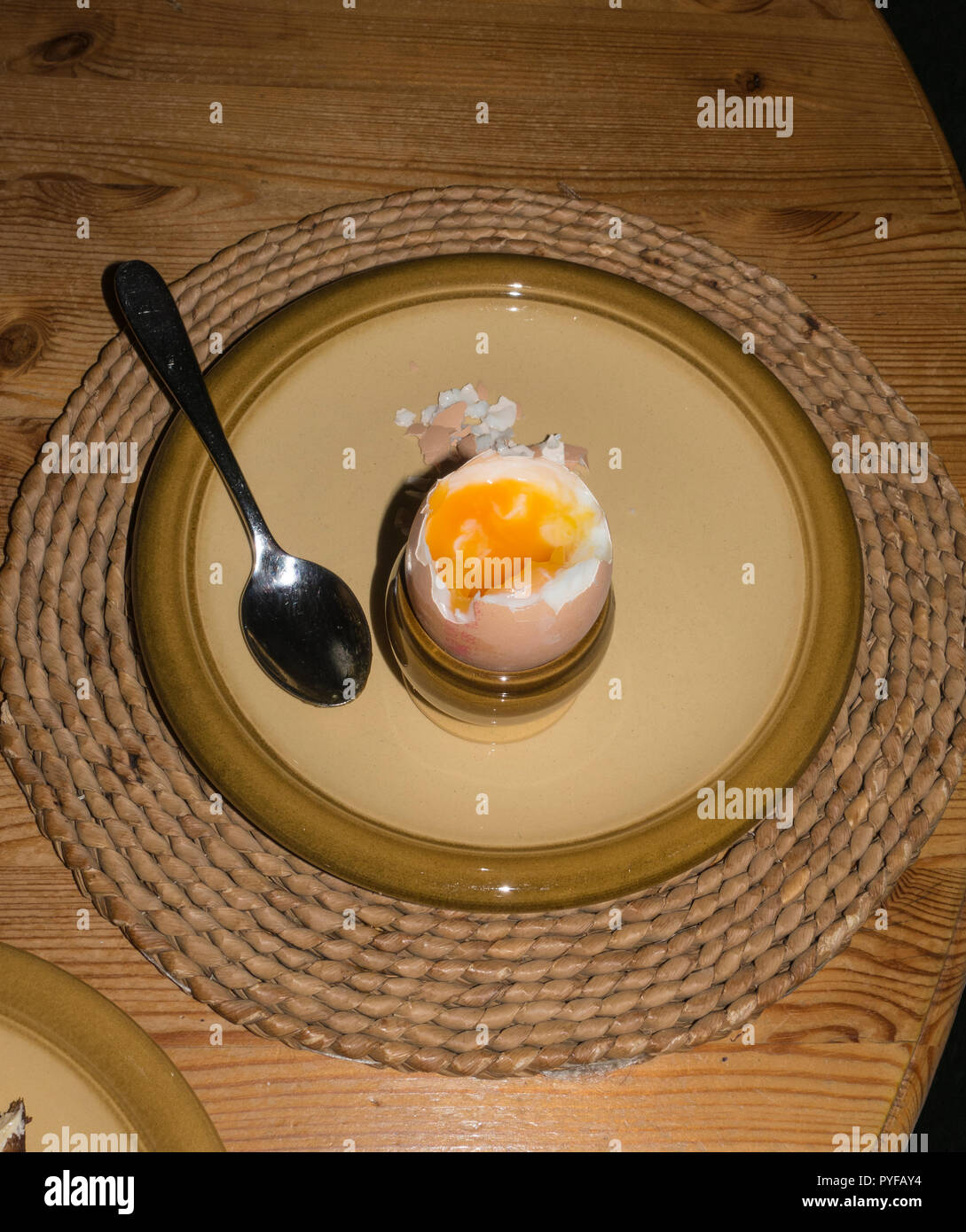 Boiled egg for breakfast Stock Photo - Alamy