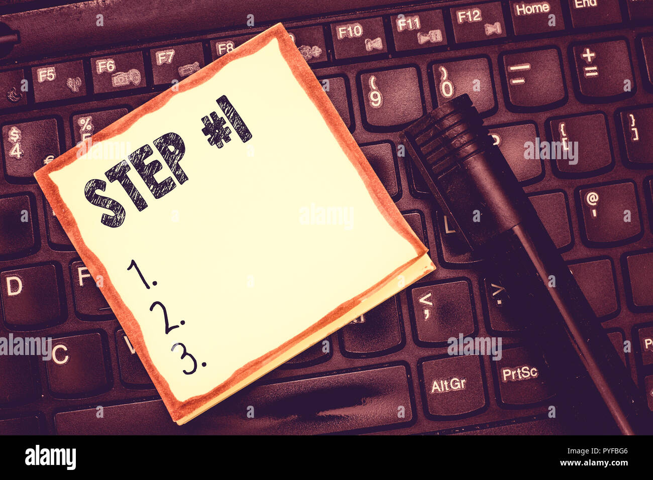 Text sign showing Step 1. Conceptual photo Start of planned strategy ...