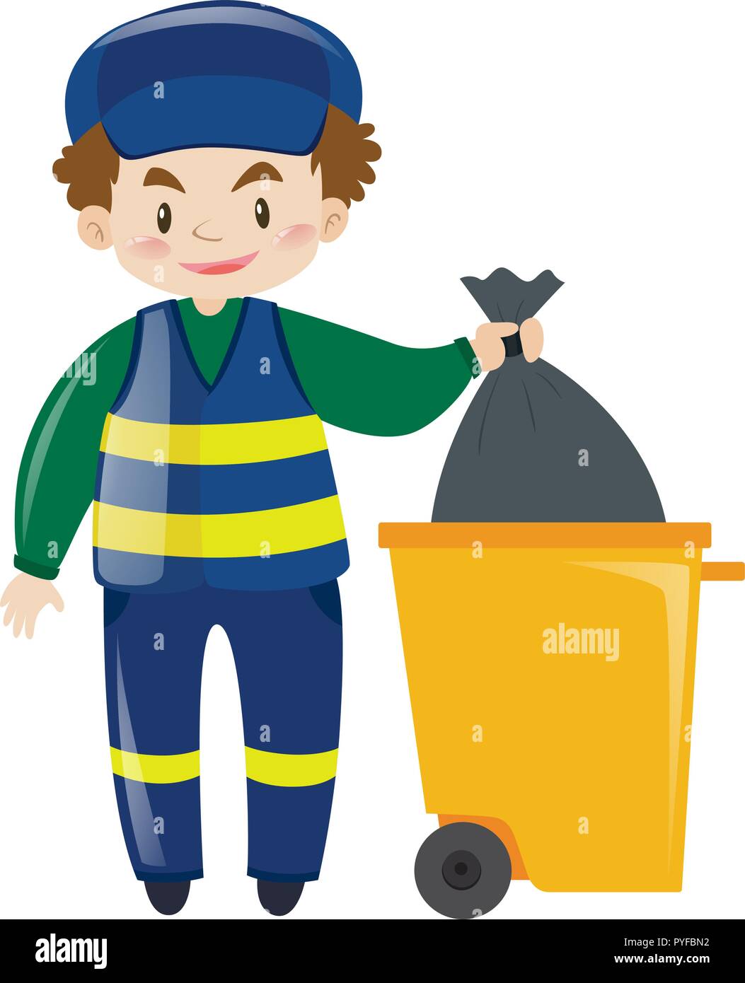 Person throwing away trash Stock Vector Images - Alamy