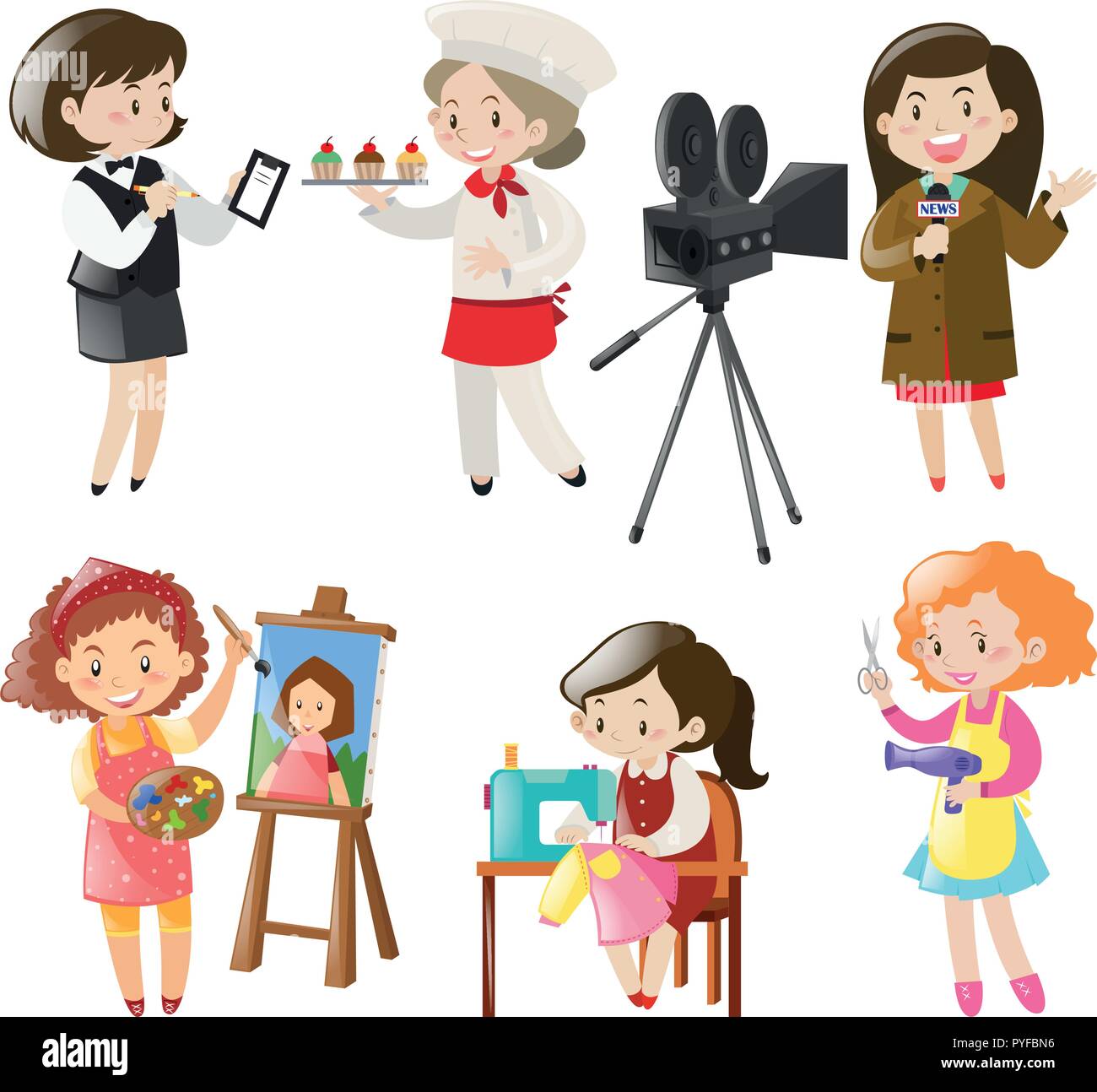 Women series Stock Vector Images - Alamy