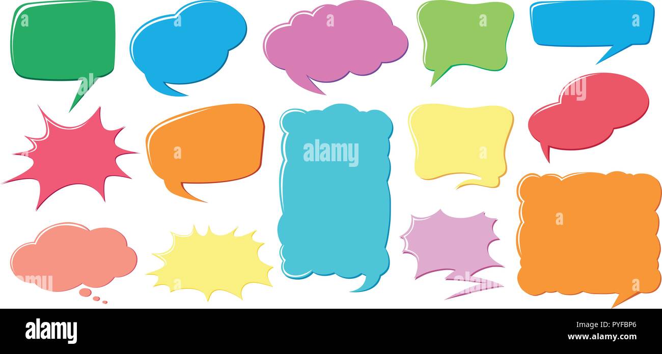Different design of speech bubbles illustration Stock Vector Image ...