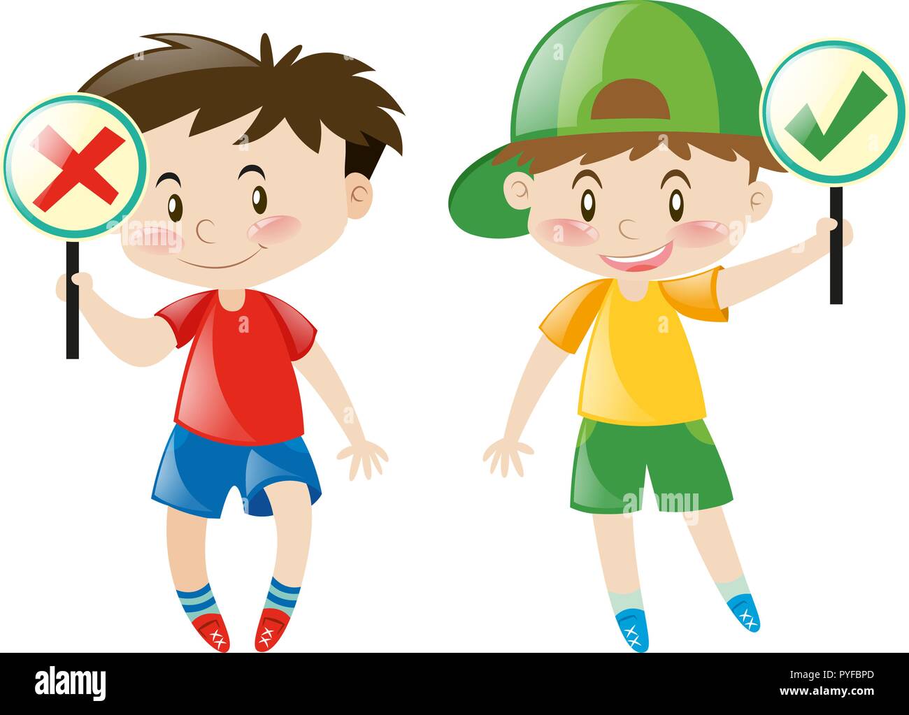 Right wrong path Stock Vector Images - Alamy