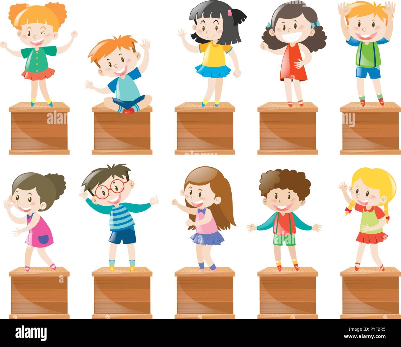 School pals Stock Vector Images - Alamy