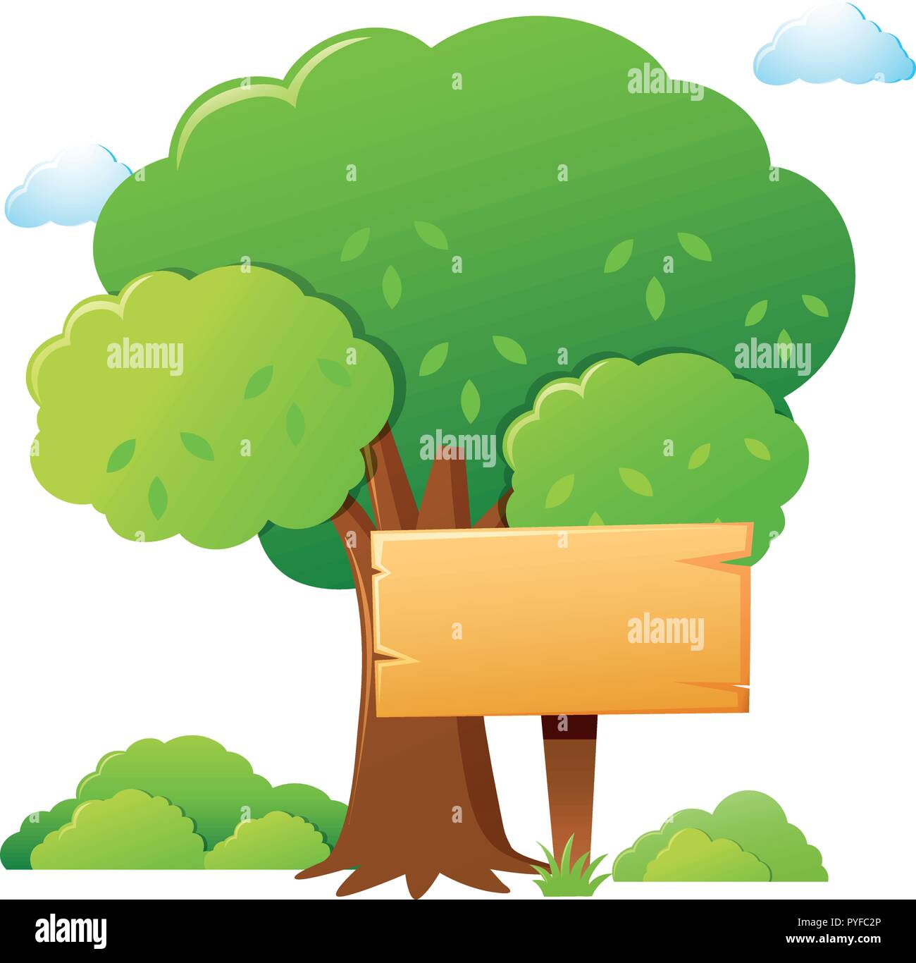 Tree in field sign Stock Vector Images - Alamy