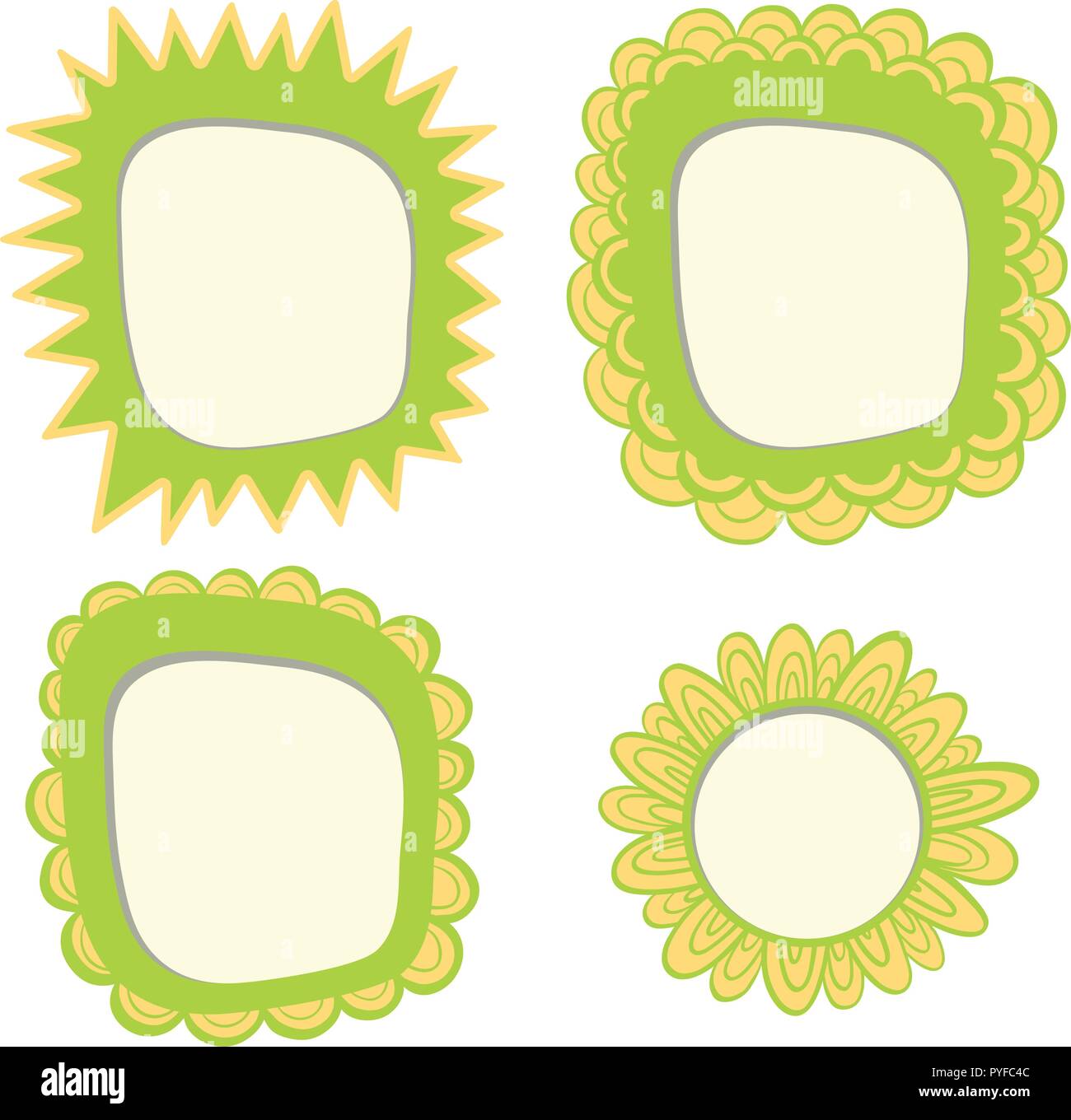 Frame template with green color illustration Stock Vector Image & Art ...