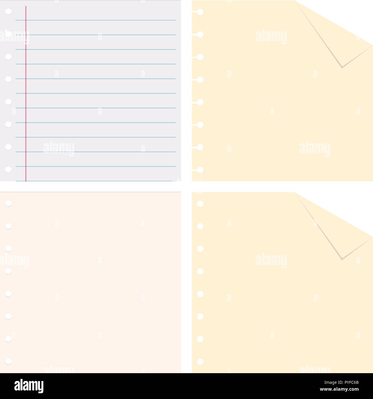 Paper templates in four designs illustration Stock Vector Image & Art ...