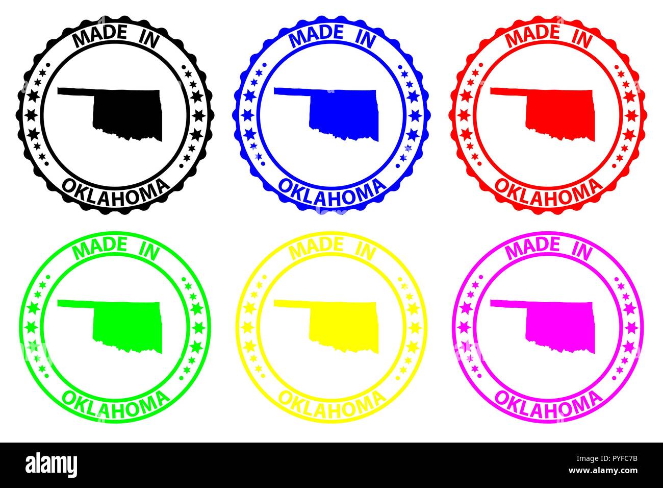 Made in Oklahoma - rubber stamp - vector, Oklahoma (United States of ...