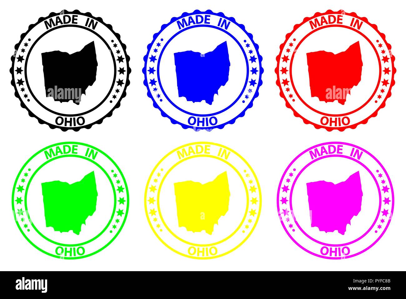Ohio state in united map Stock Vector Images - Alamy