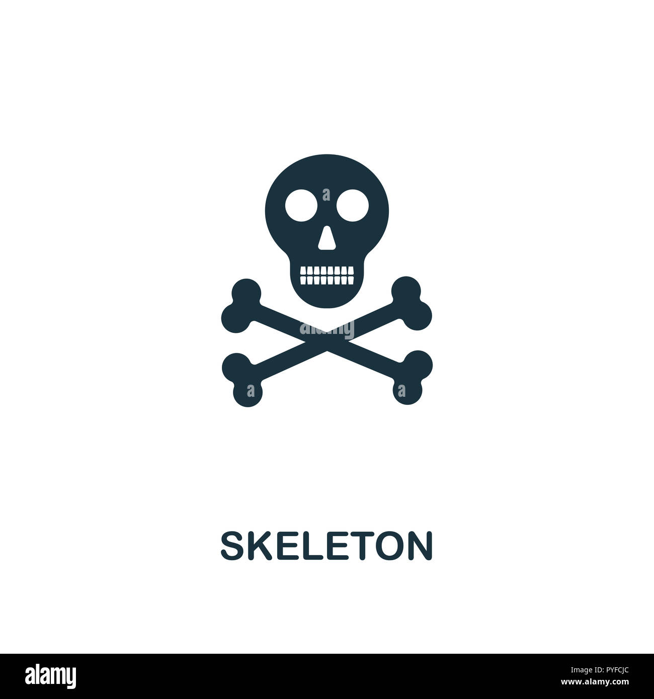 Skeleton icon. Premium style design from halloween collection. UX and ...