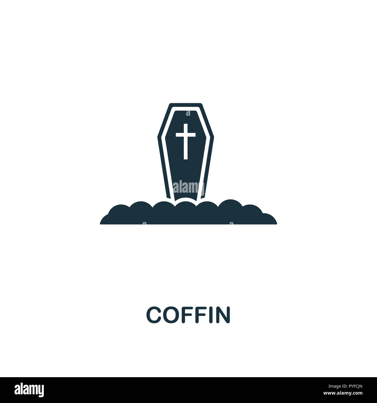 Coffin icon. Premium style design from halloween collection. UX and UI ...