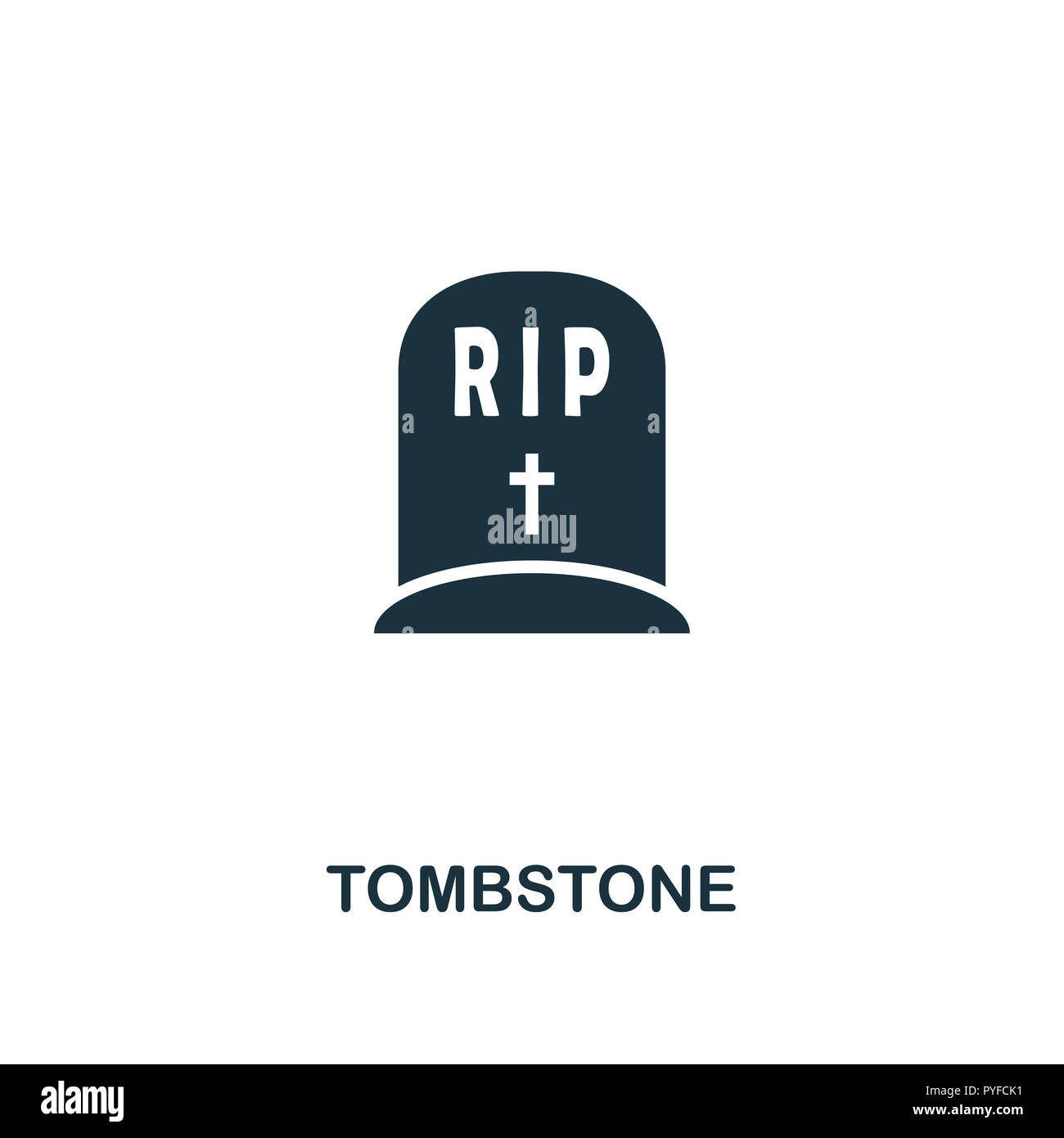Tombstone icon. Premium style design from halloween collection. UX and ...