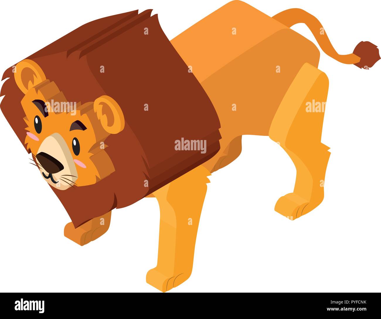 3D design for wild lion illustration Stock Vector Image & Art - Alamy