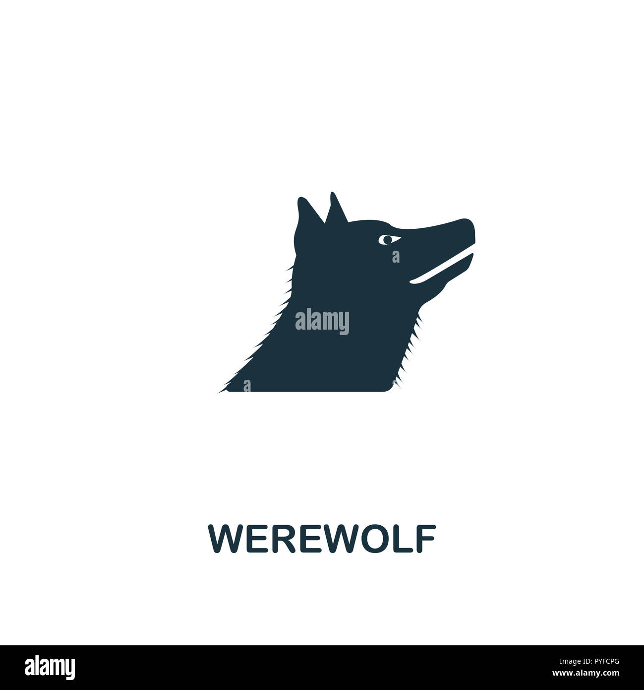 Werewolf icon. Premium style design from halloween collection. UX and ...