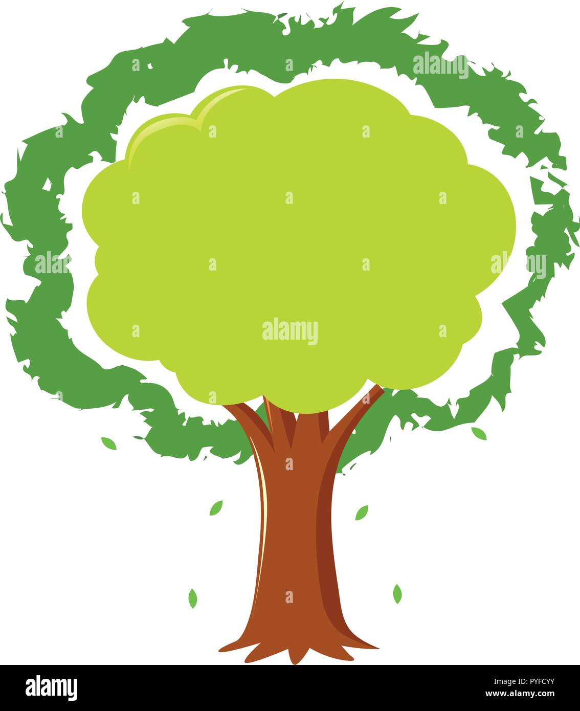 Frame template with green tree illustration Stock Vector Image & Art ...