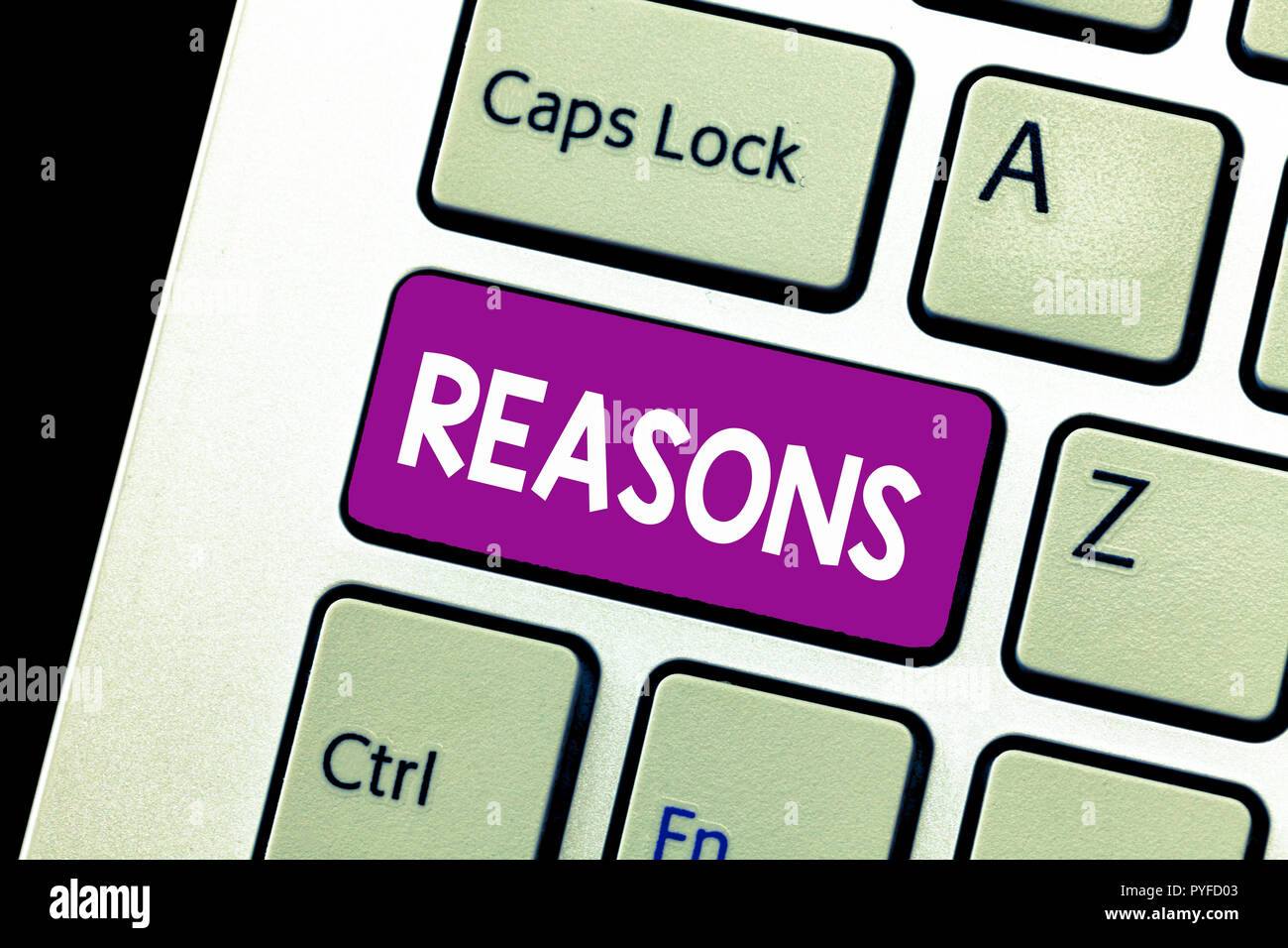 Word writing text Reasons. Business concept for Causes Explanations ...