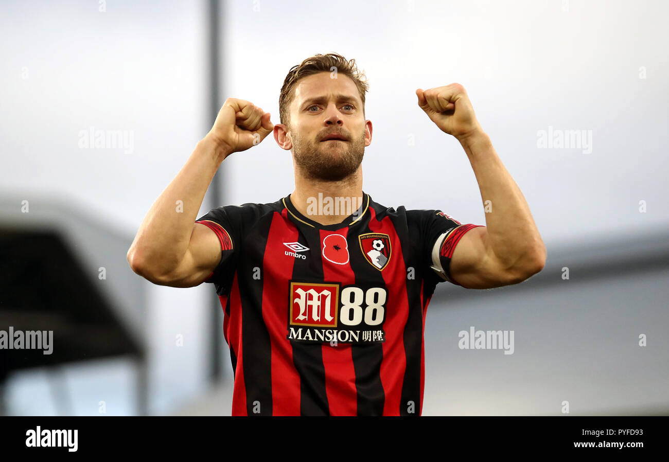 Bournemouth's Simon Francis celebrates after the final whistle during ...