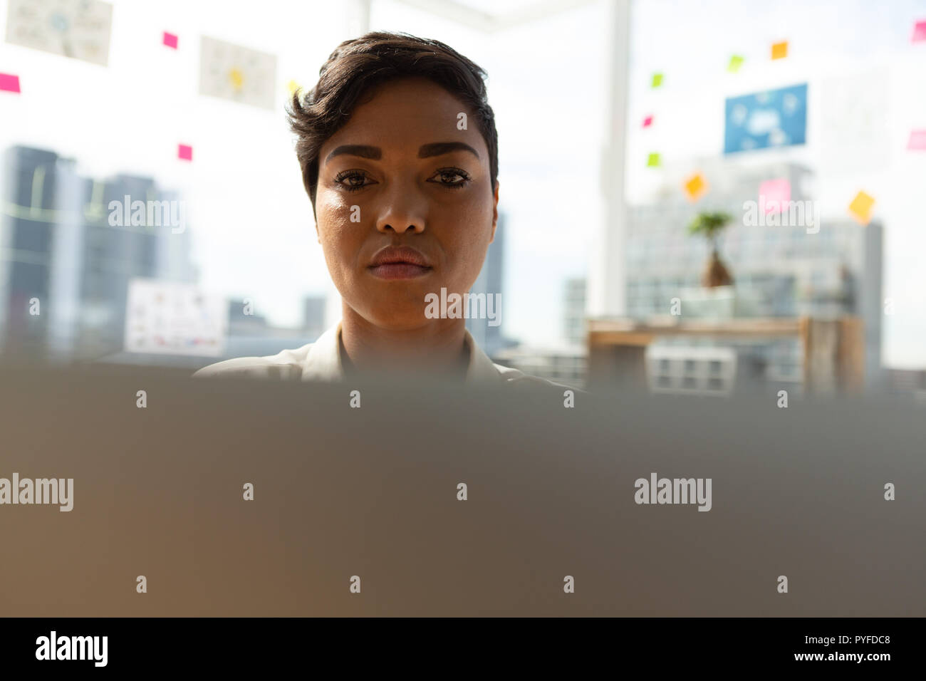 Business executive working on computer in office Stock Photo - Alamy
