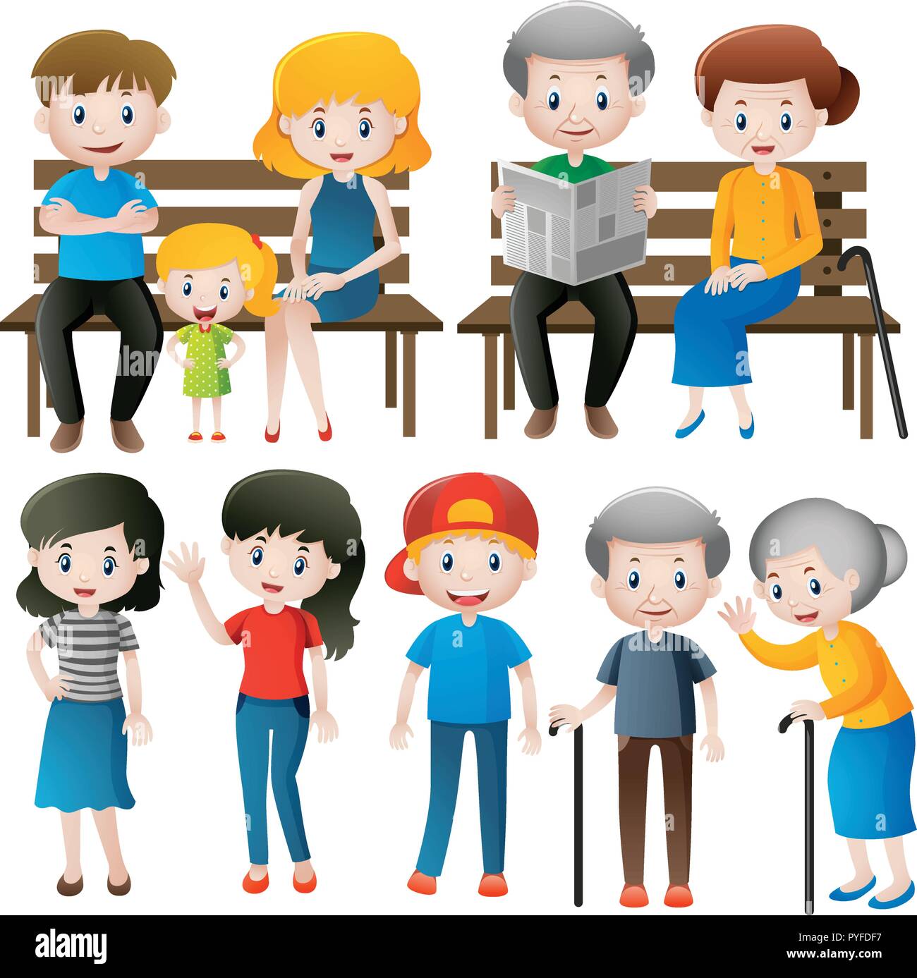 People at different ages illustration Stock Vector Image & Art - Alamy