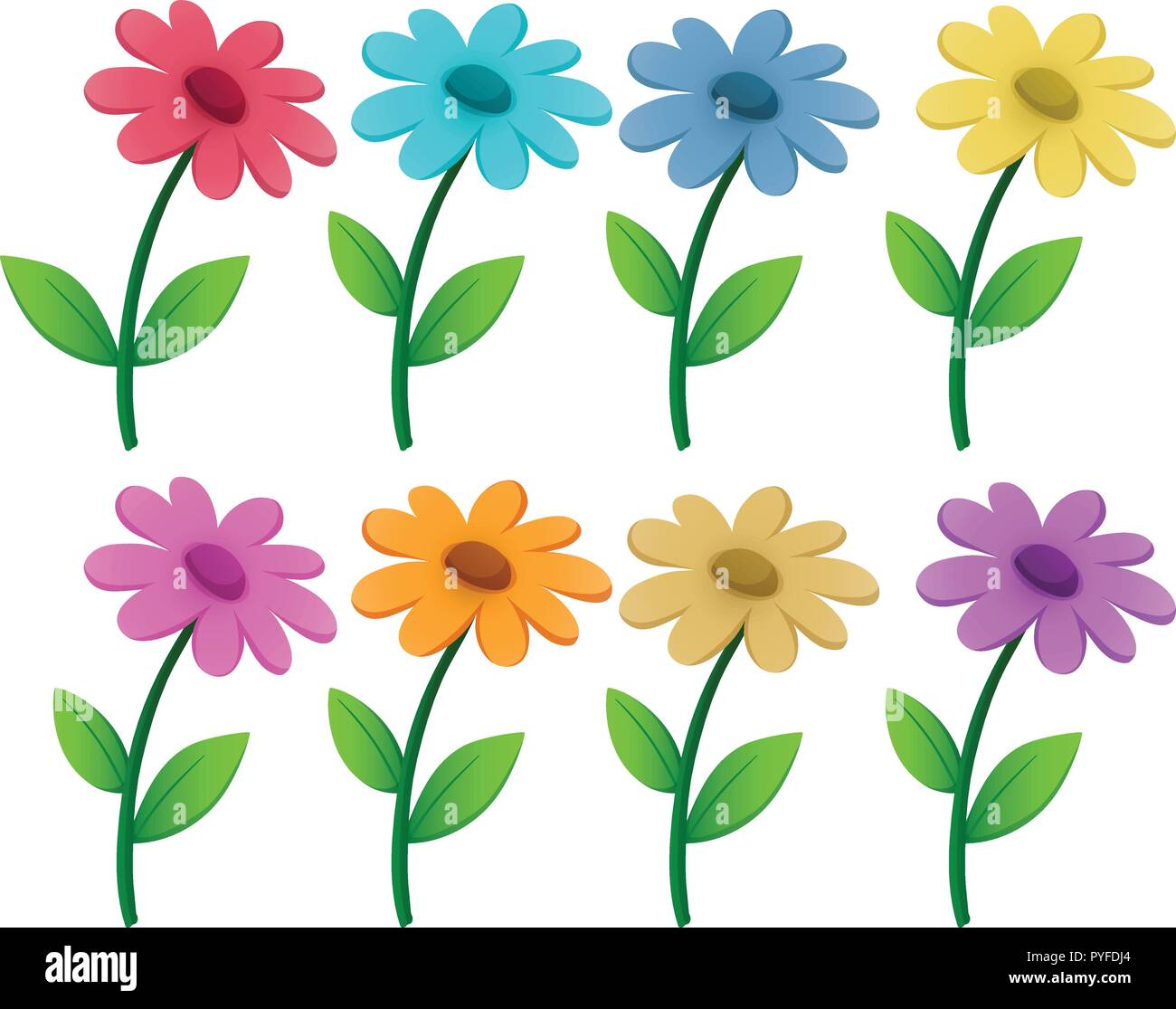 Colorful leaves different colors Stock Vector Images - Alamy