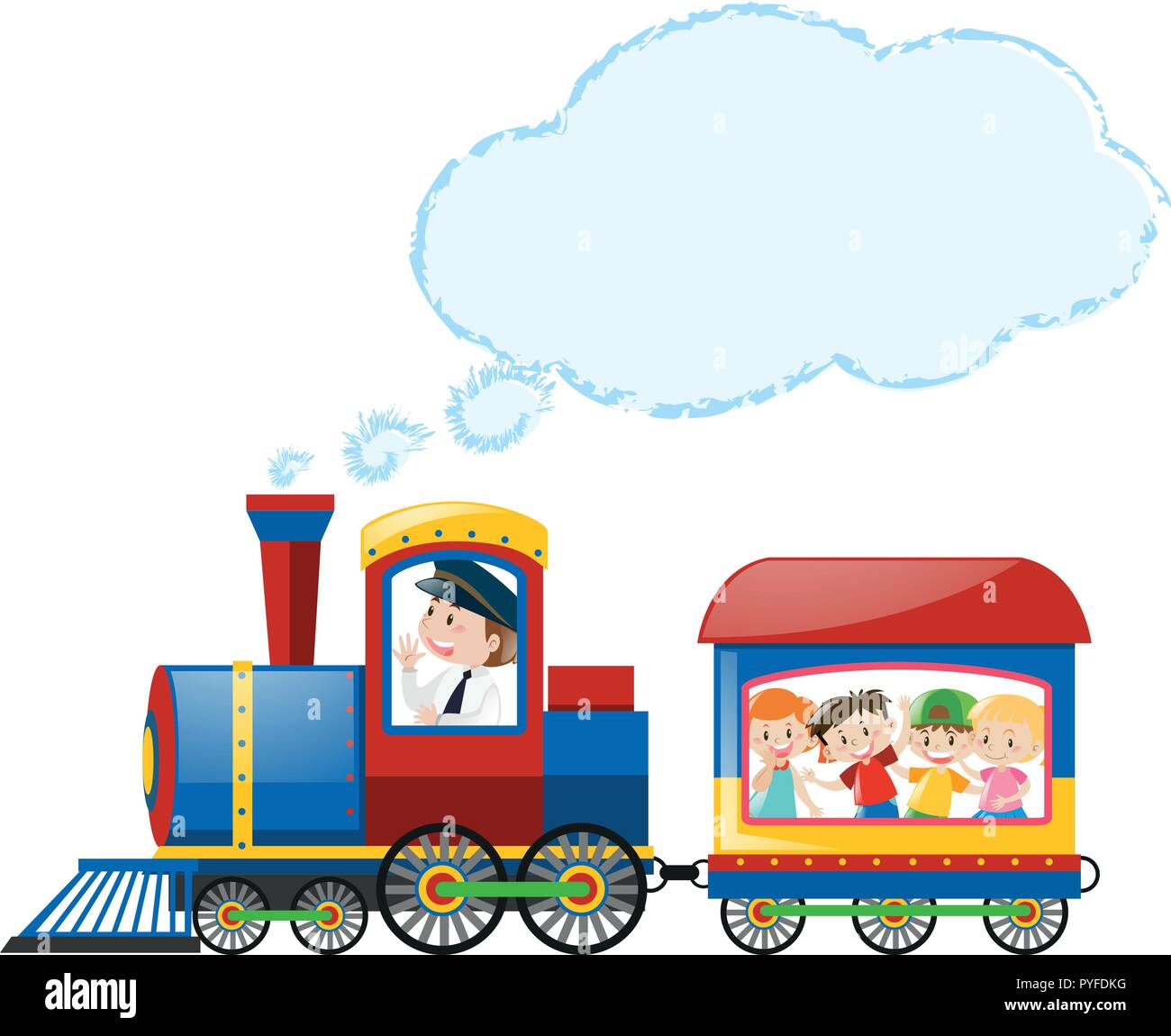 Steam train people riding Stock Vector Images - Alamy