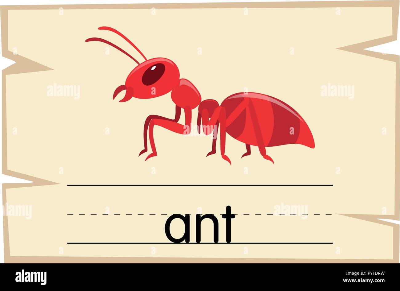 Wordcard template for word ant illustration Stock Vector Image & Art ...