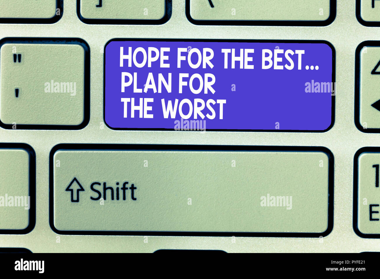 Word writing text Hope For The Best...Plan For The Worst. Business ...