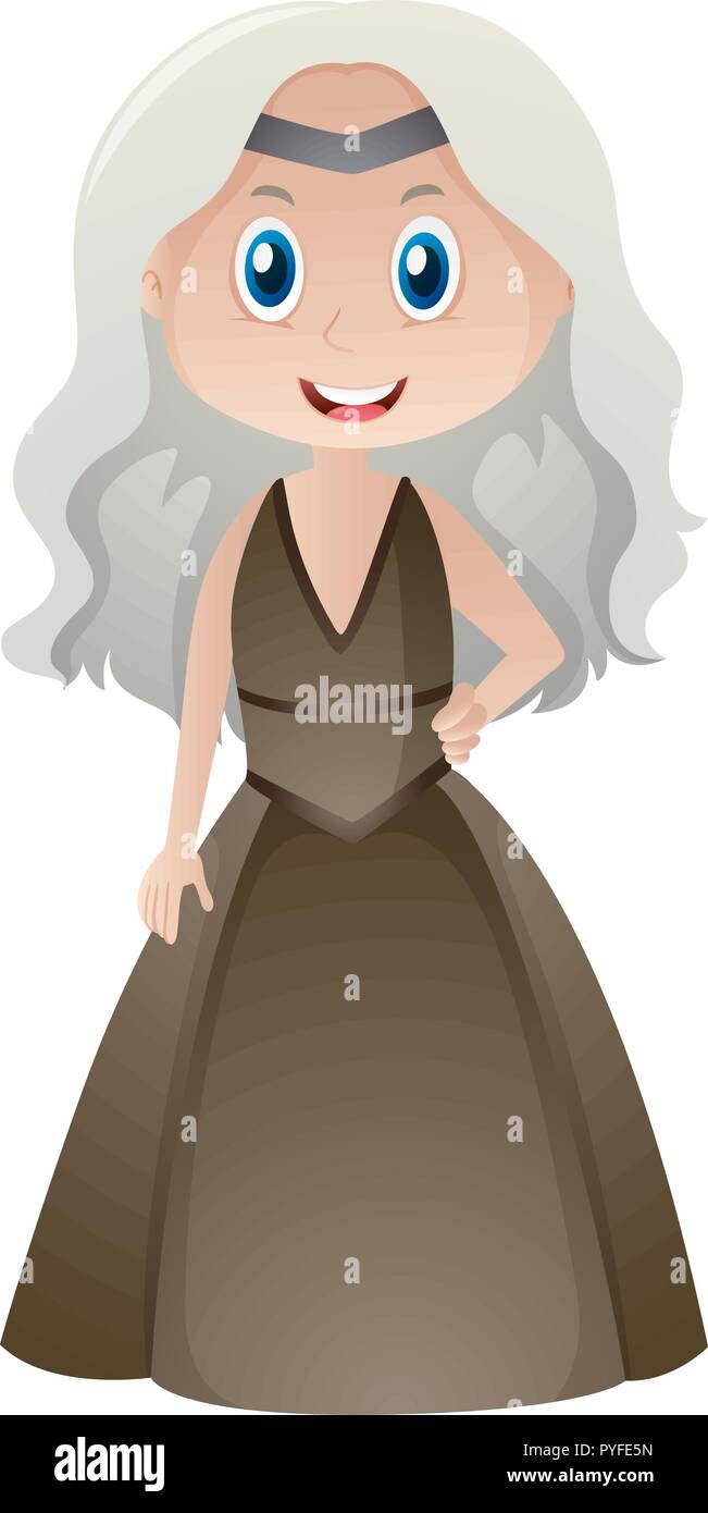 Beautiful woman in medieval outfit illustration Stock Vector Image ...