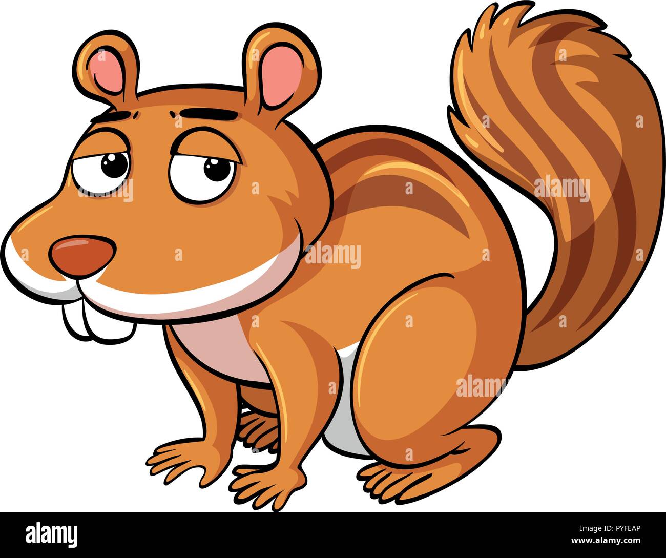 Squirrel with sleepy eyes illustration Stock Vector Image & Art - Alamy