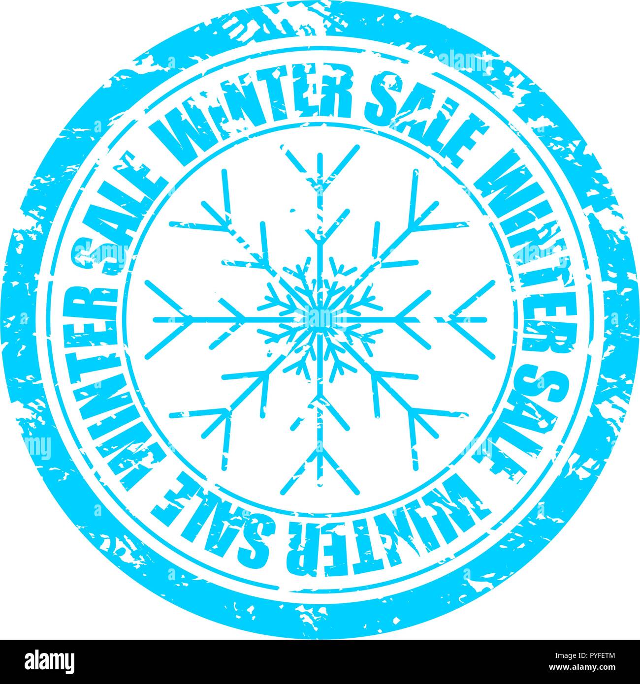 Winter sale rubber stamp isolated on white background. Winter discount ...