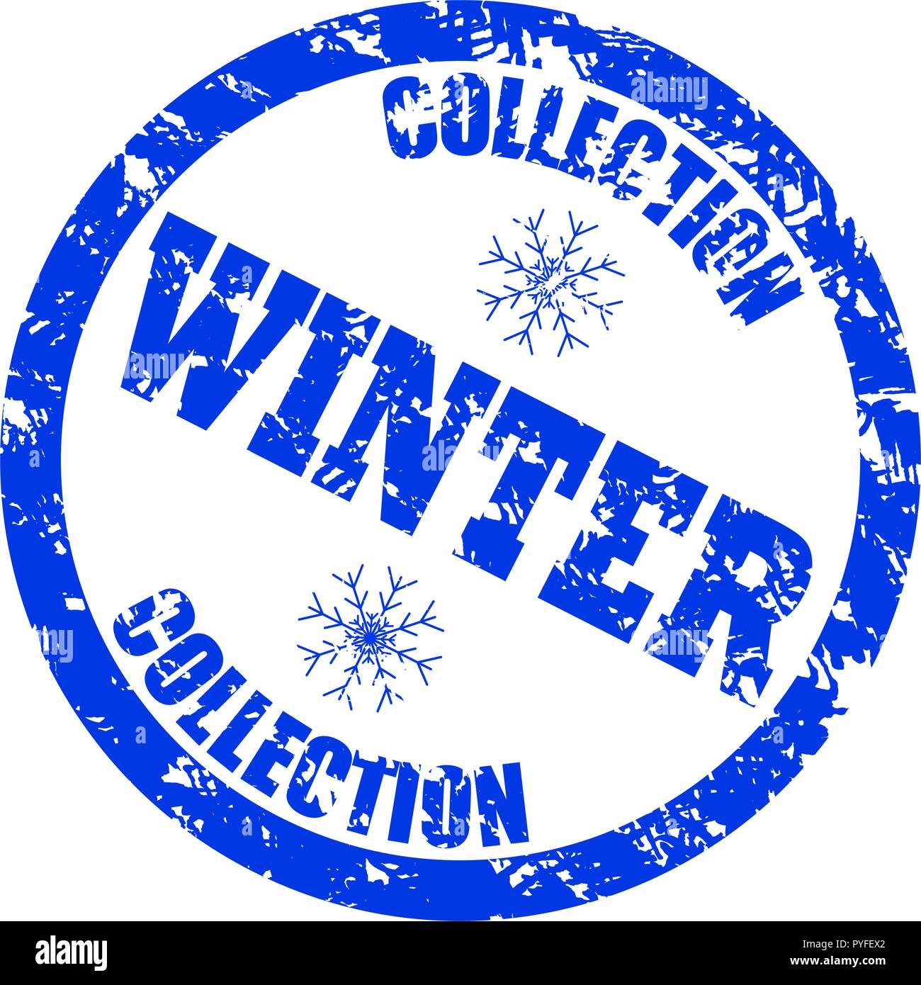 Winter collection stamp for retail store isolated on white. Fashion ...