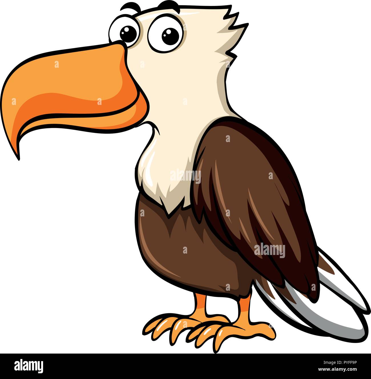 Happy eagle on white background illustration Stock Vector Image & Art ...
