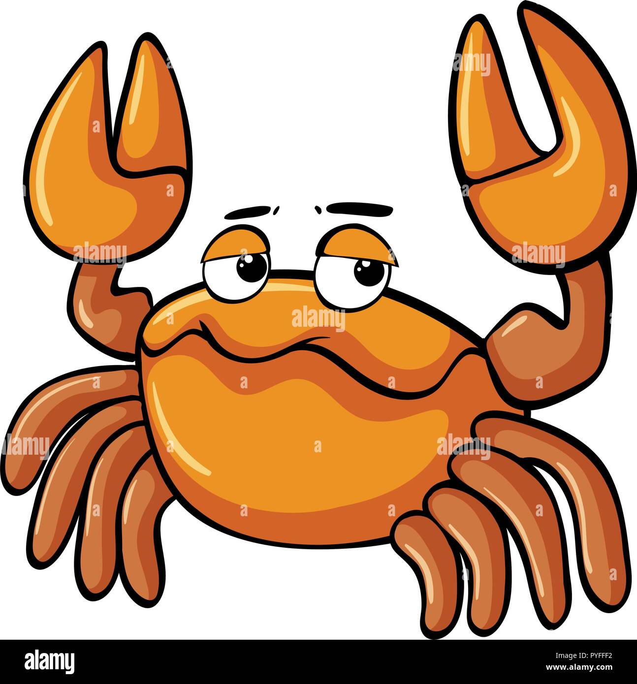 Orange crab on white background illustration Stock Vector Image & Art ...