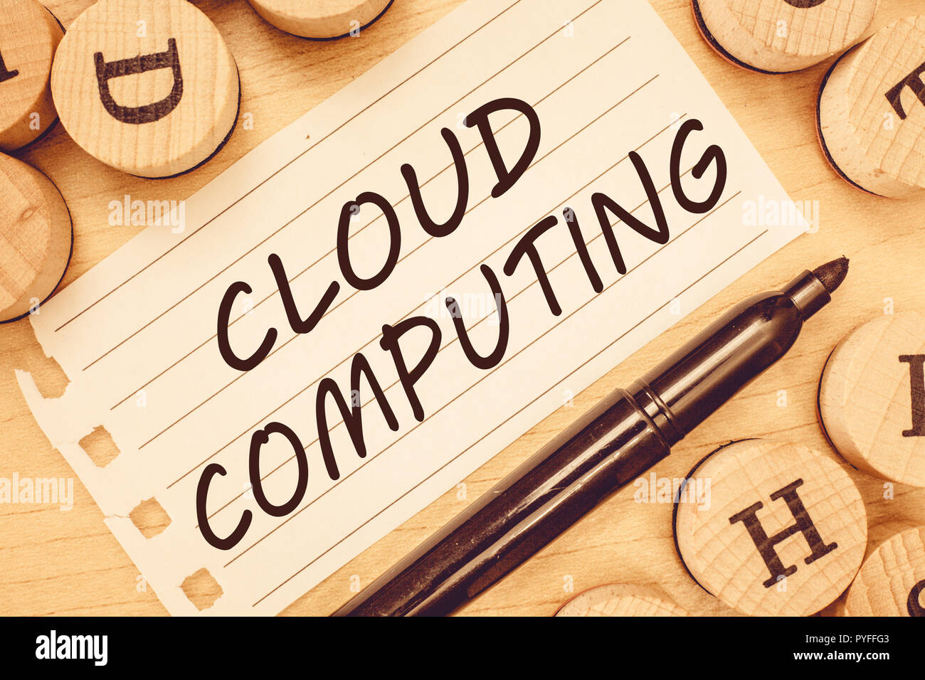 Word writing text Cloud Computing. Business concept for use a network of remote servers hosted ...