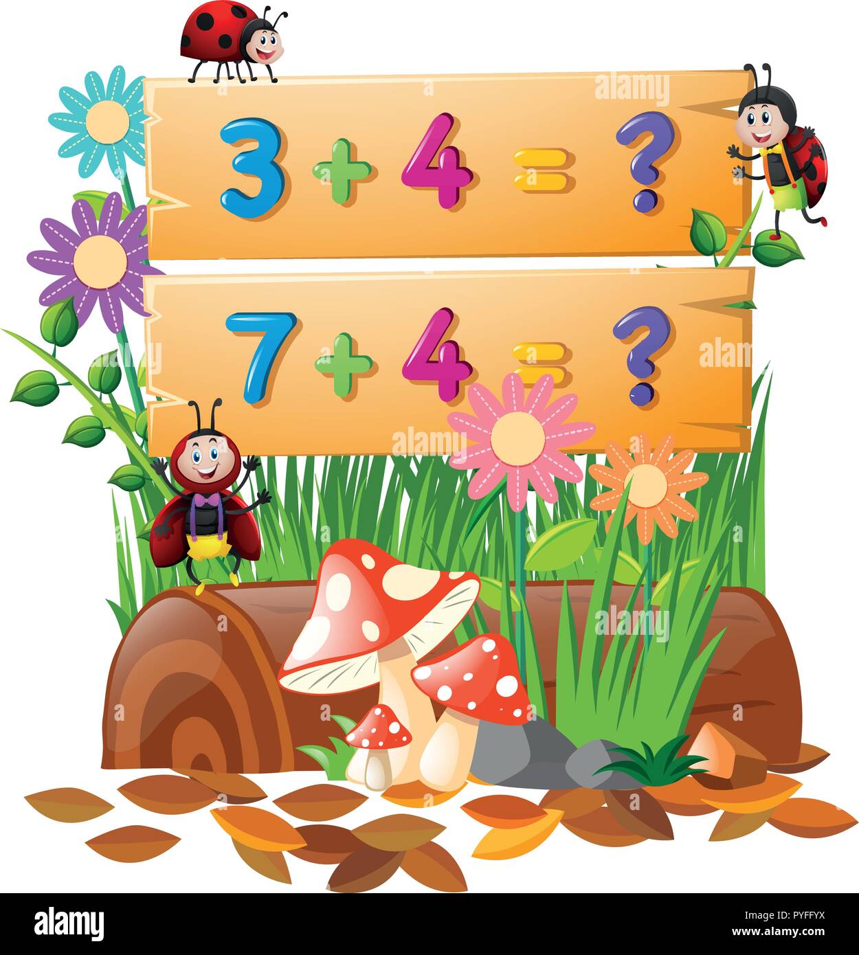 Adding the numbers Stock Vector Images - Alamy