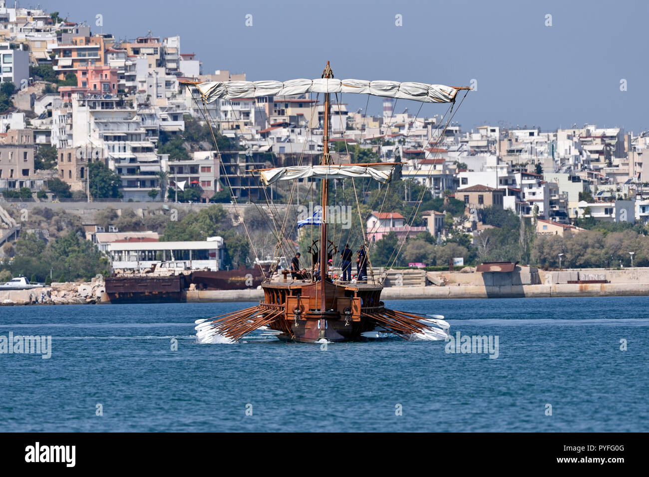 Old traditional greek rowing boat hi-res stock photography and images ...