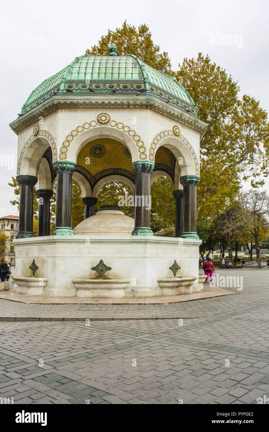The German Fountain in Sultanahmet Square in Istanbul Stock Photo - Alamy