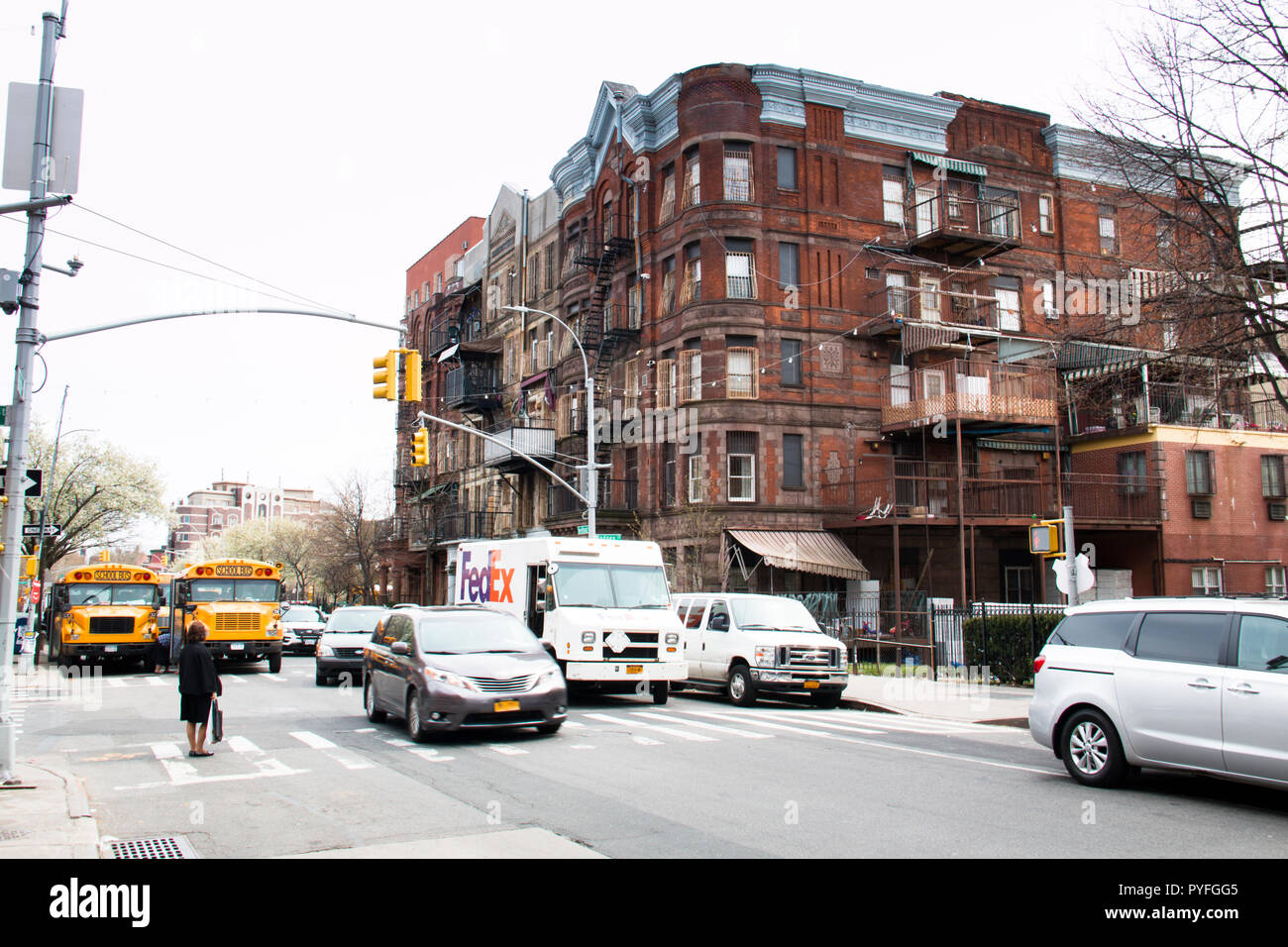 NEW YORK CITY, USA – APRIL 2018: The Jewish neighborhood in Brooklyn ...