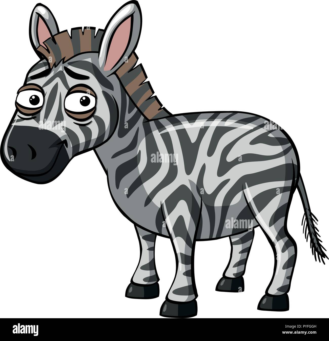 Zebra with sad face illustration Stock Vector Image & Art - Alamy