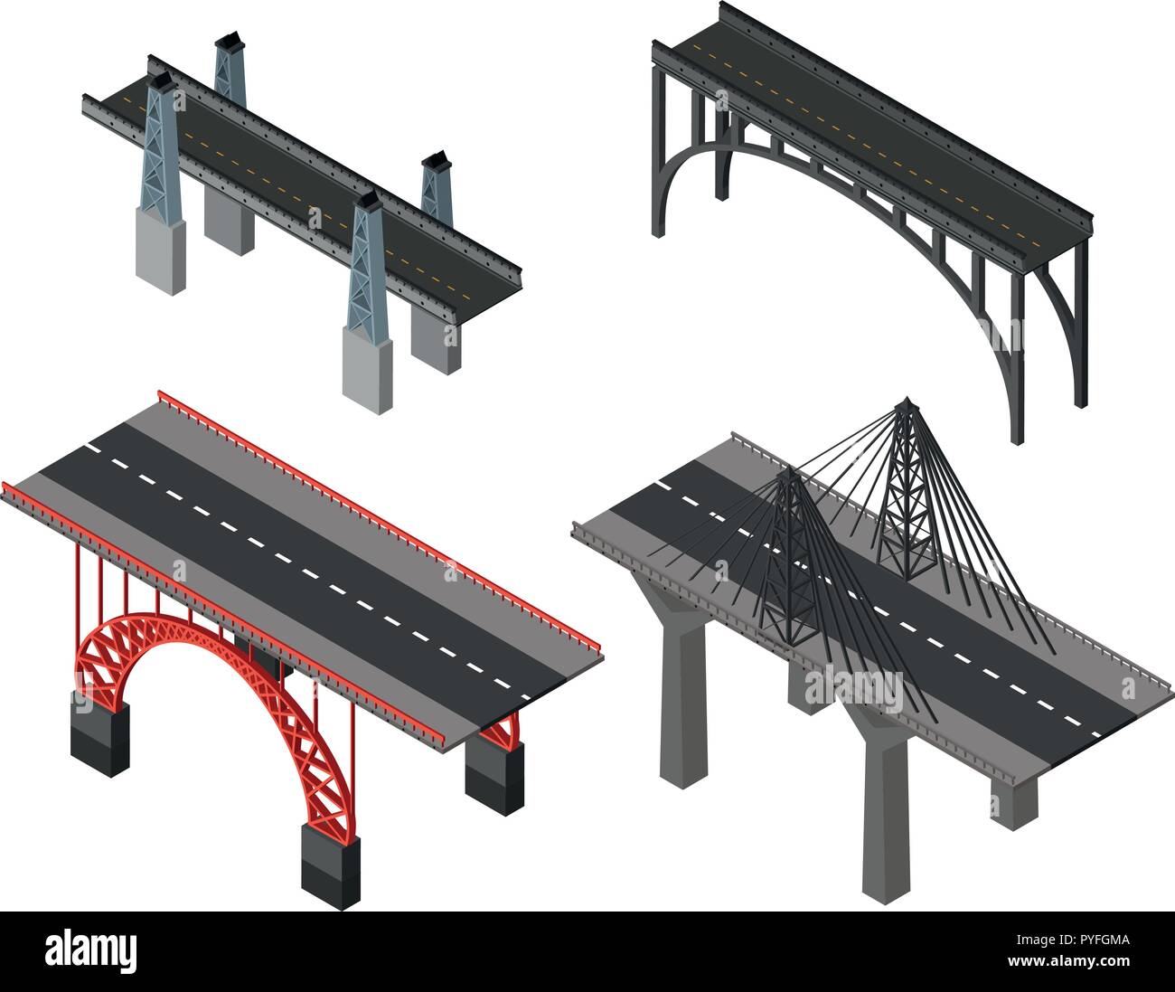 Different design for bridges illustration Stock Vector Image & Art - Alamy