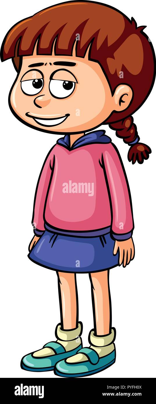 Little girl with sleepy face illustration Stock Vector Image & Art - Alamy