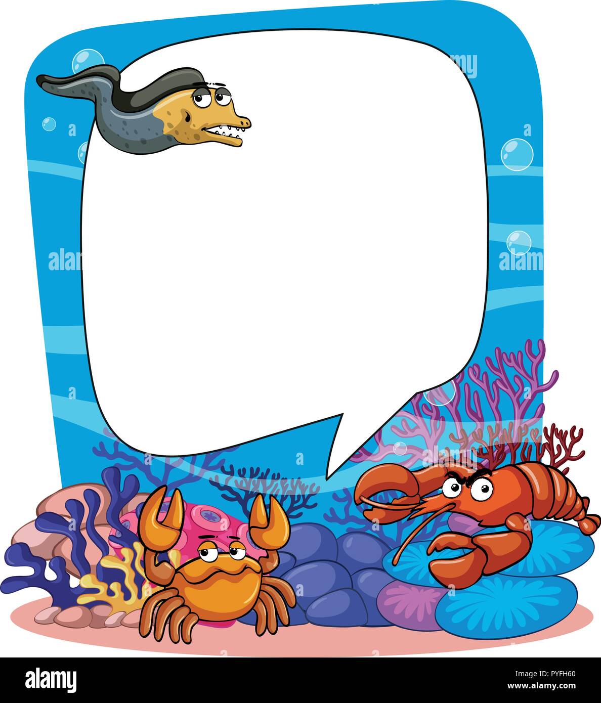 Sea Creature Border Clip Art