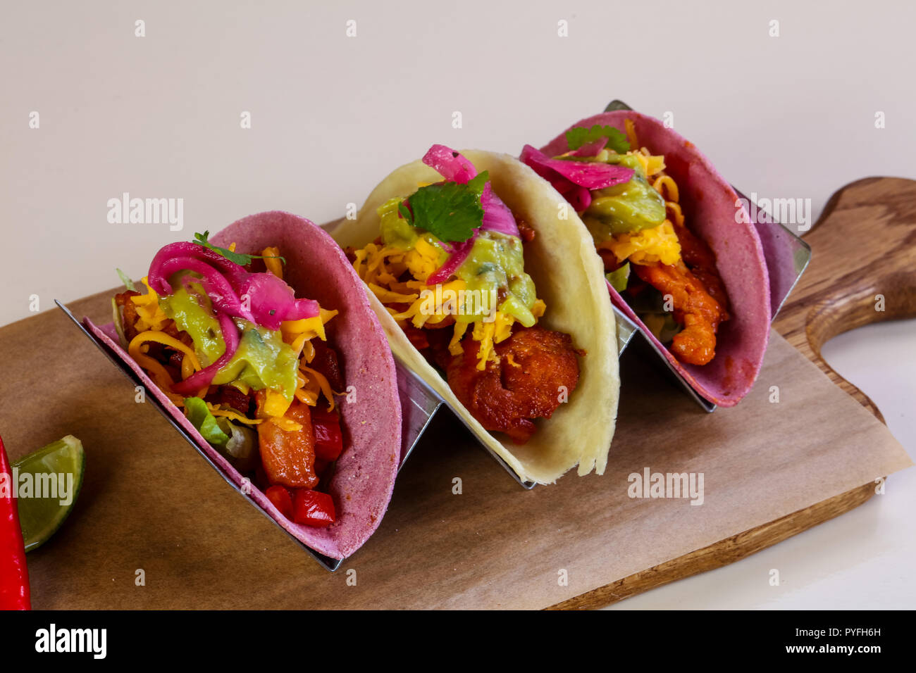 Mexican traditional burrito with meat Stock Photo - Alamy