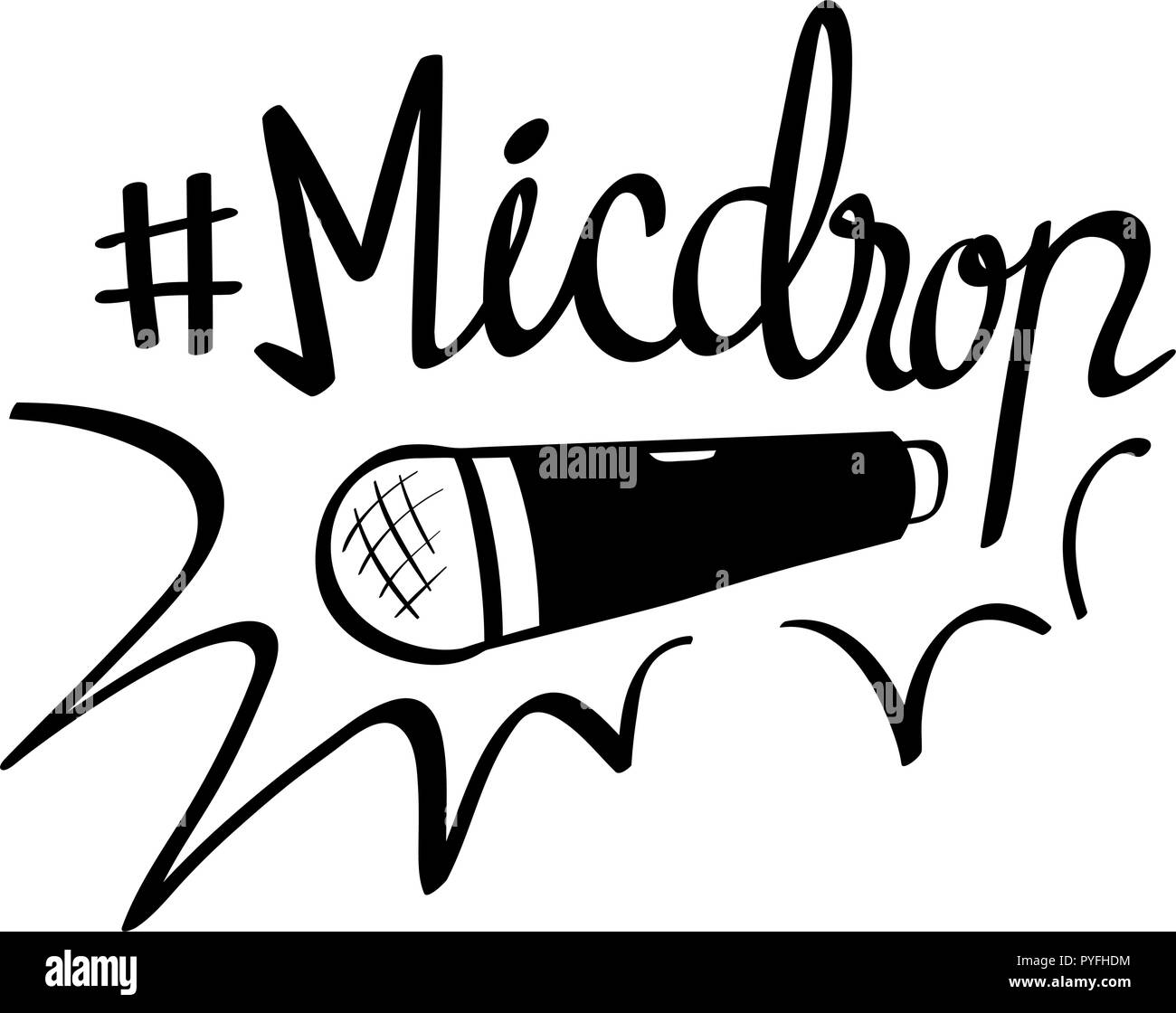 Word expression for micdrop illustration Stock Vector Image & Art - Alamy
