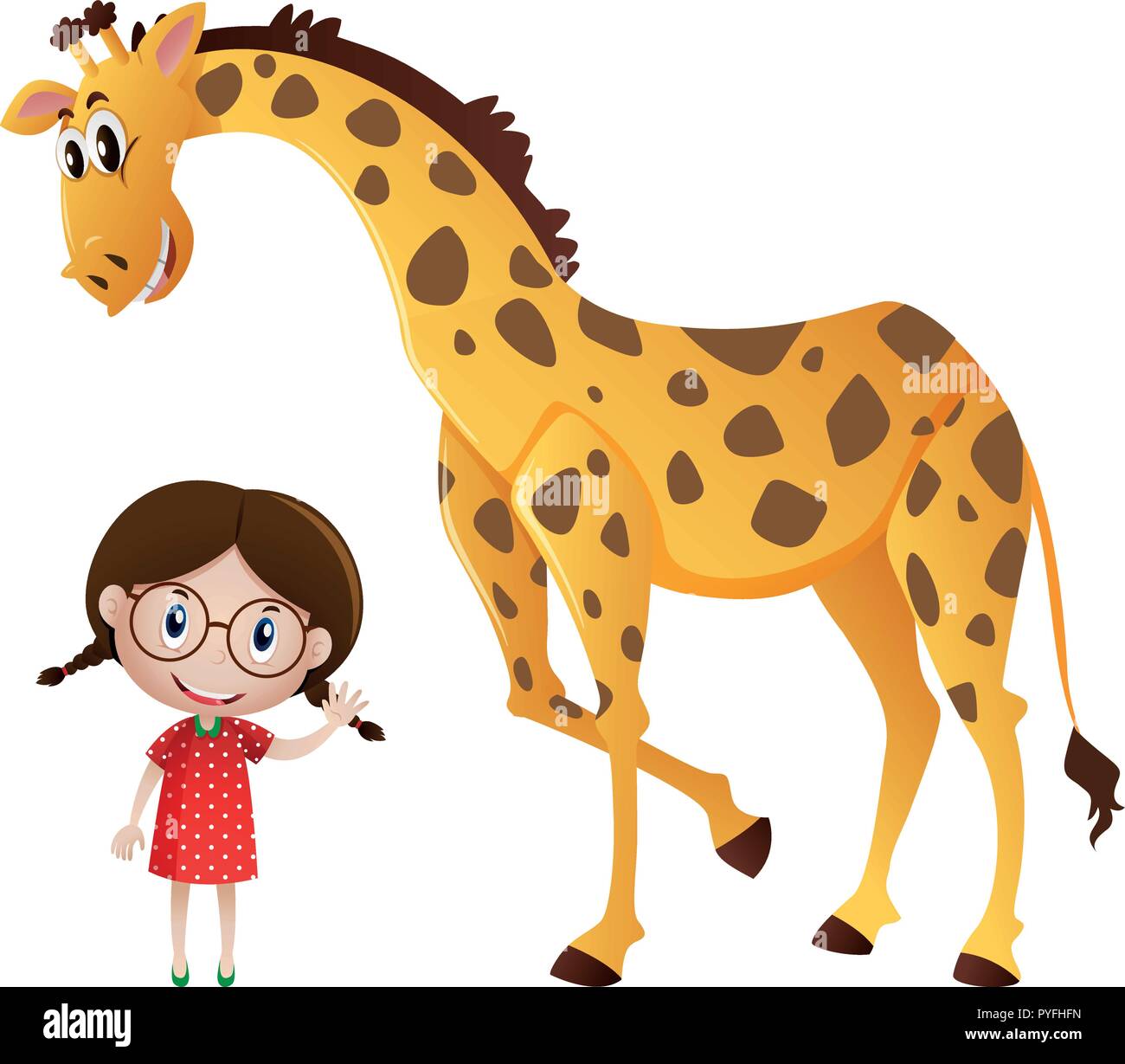 Cartoon Girl Giraffe Pictures