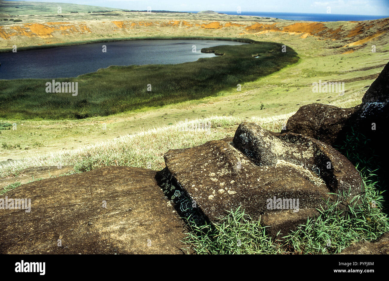 Easter island maoi lying hi-res stock photography and images - Alamy